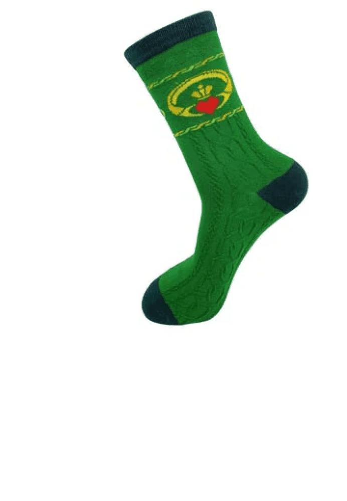Royal Tara Unisex Fine Cotton Claddagh Ring Socks