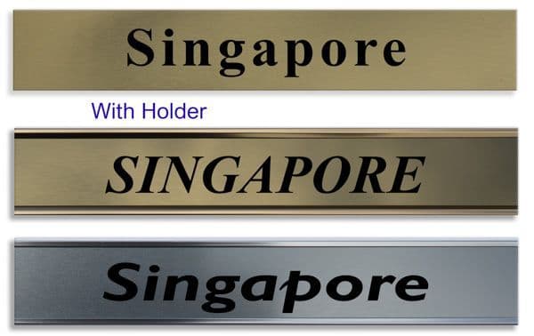 Bespoke Office Door Sign Room Name Brass Effect Plate