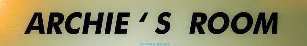 ARCHIE Personalised Gift Room Door Sign Nameplate for Bedroom Man Cave ...