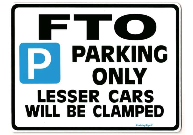 FTO Large Metal Sign for Mitsubishi GPX 2000cc Manual