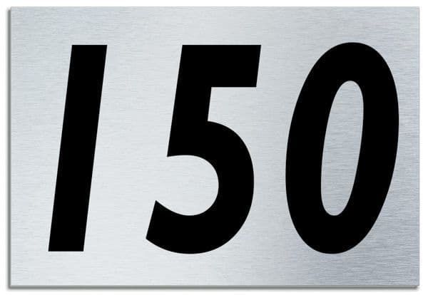 Number 150 Contemporary House Plaque Brusher Aluminium modern door sign
