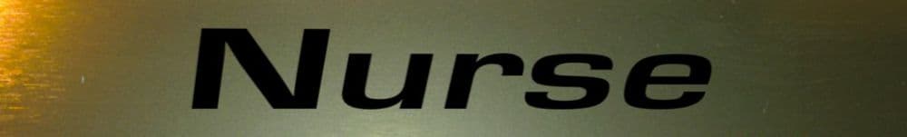 Nurse Door Sign Brass Effect