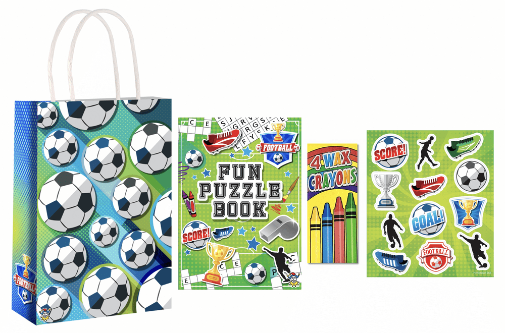 Football Party Bag Pre-filled Gift Bag - Includes 3 Items