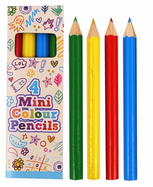 Mini Colouring Pencils 100 packs of 4