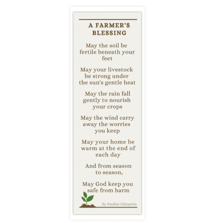 A Farmer s Blessing Bookmark