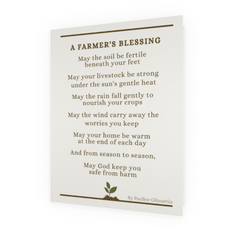 A Farmer s Blessing Card