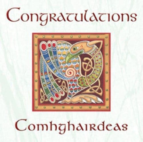 Celtic Congratulations Card Irish Language Translation