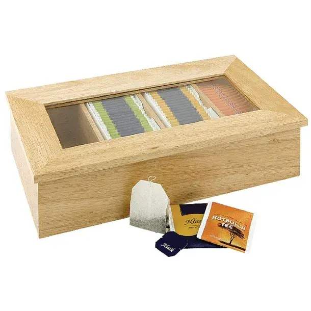 Hevea Wood Tea Box