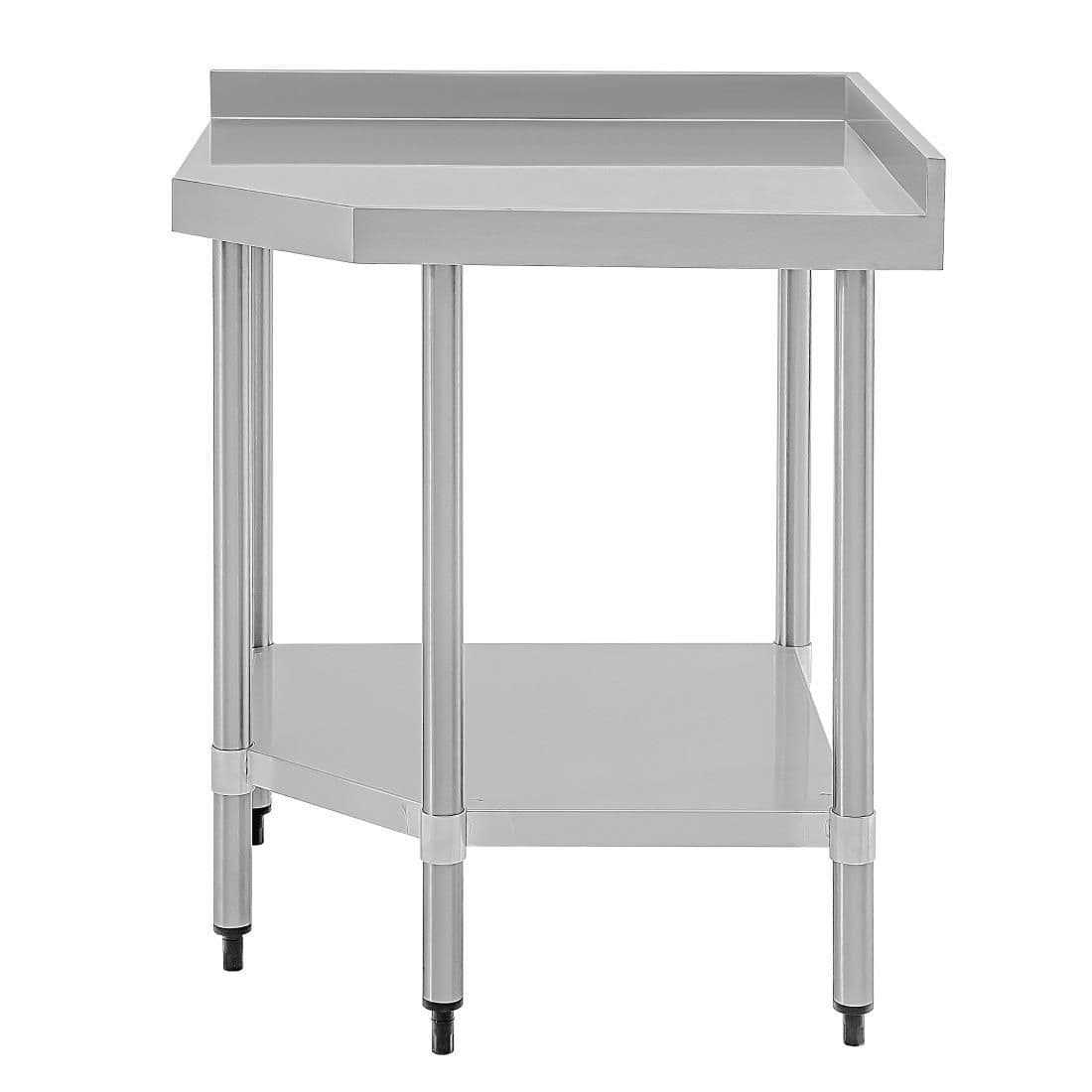 Stainless Steel Corner Table 600mm