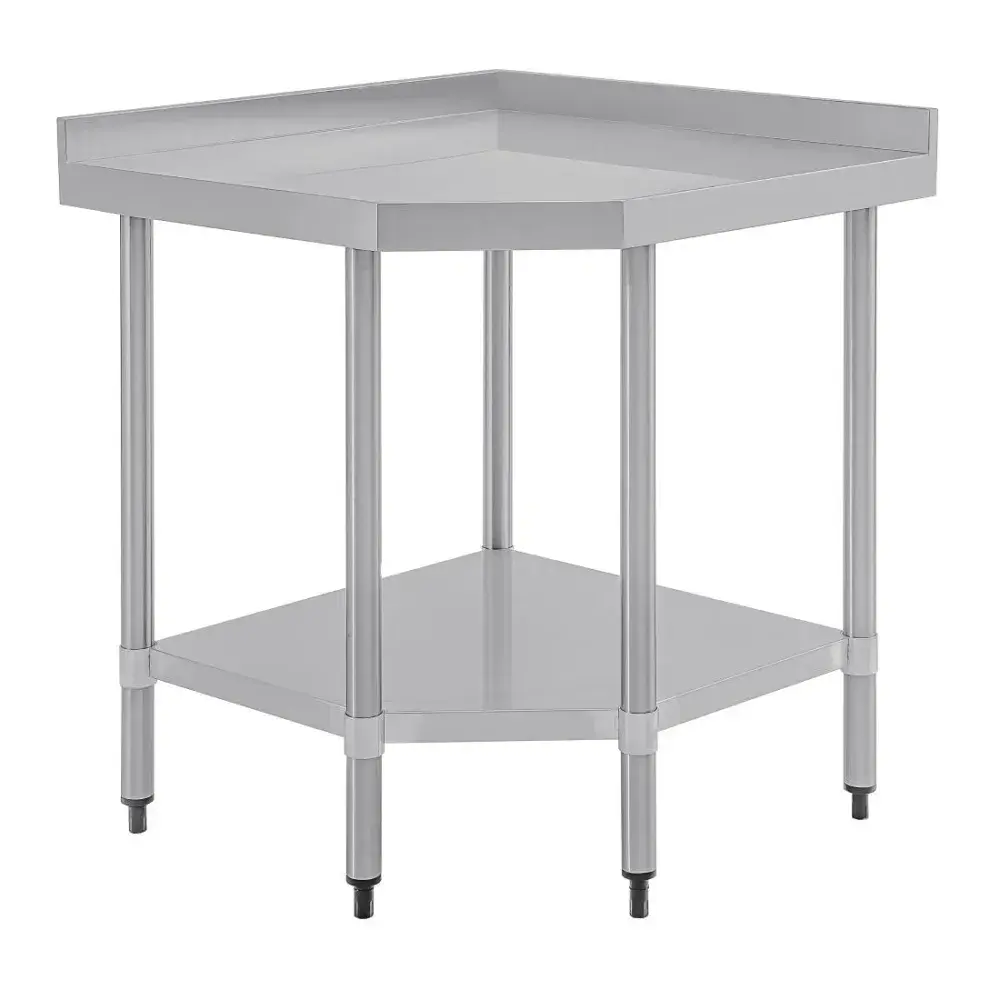 Stainless Steel Corner Table 600mm