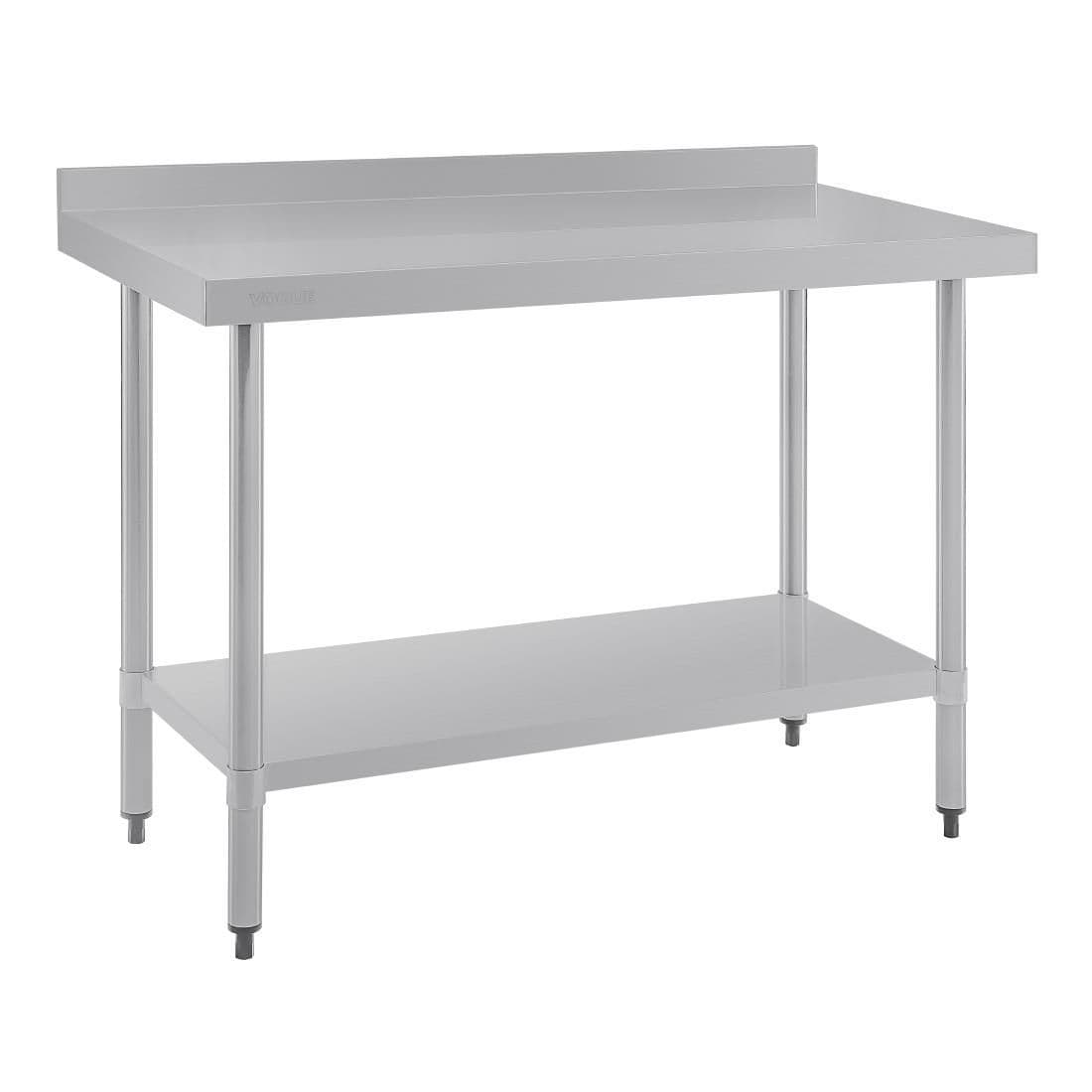 Stainless Steel Prep Table with Upstand 1200mm