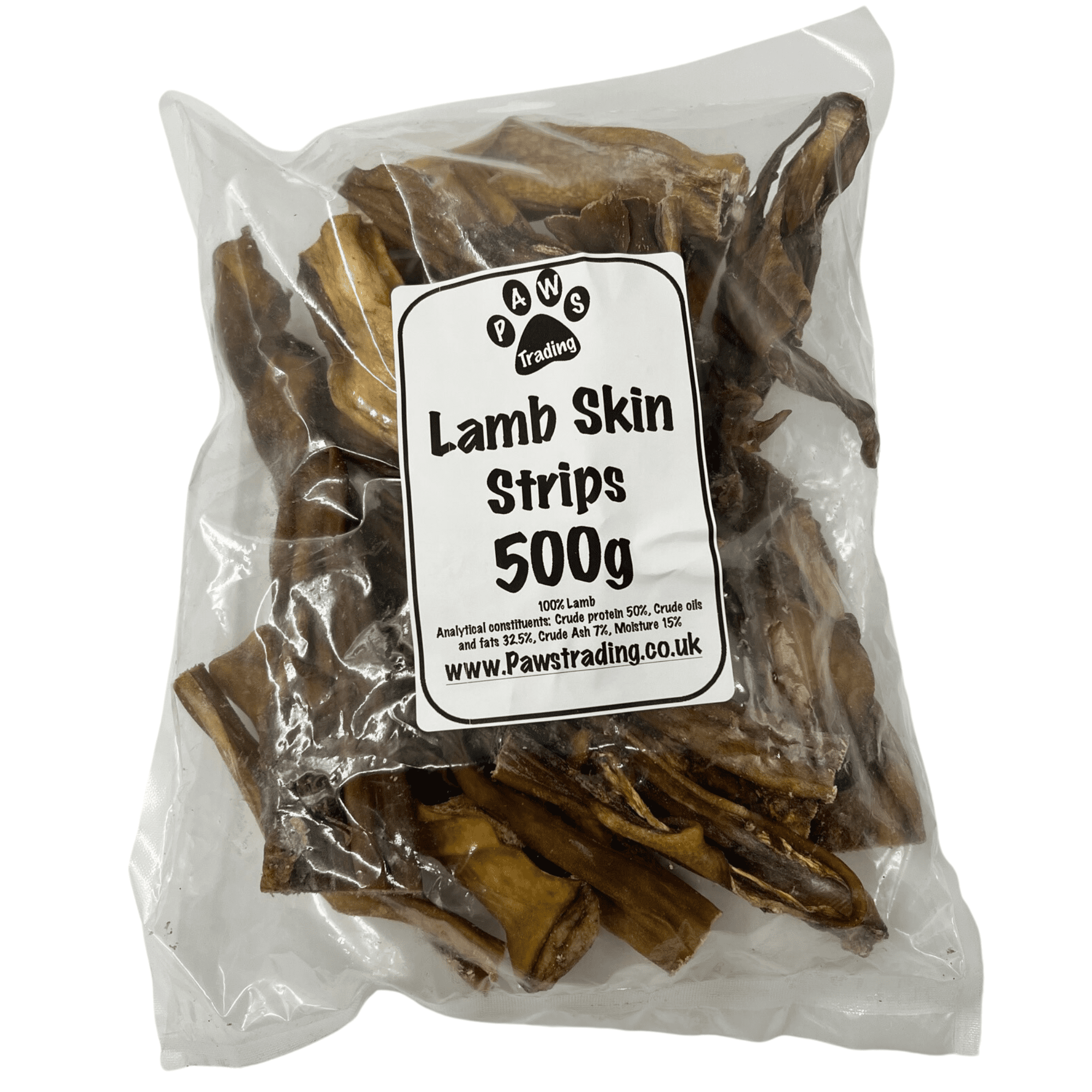 100 Natural Lamb Skin Dog chew Treat - All Lamb Great for senstitive dogs