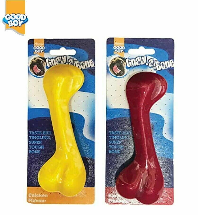 Goodboy Gnaw A Bone Nylon Bone Dental Chicken Bacon Dog Tough Chew Toy ...