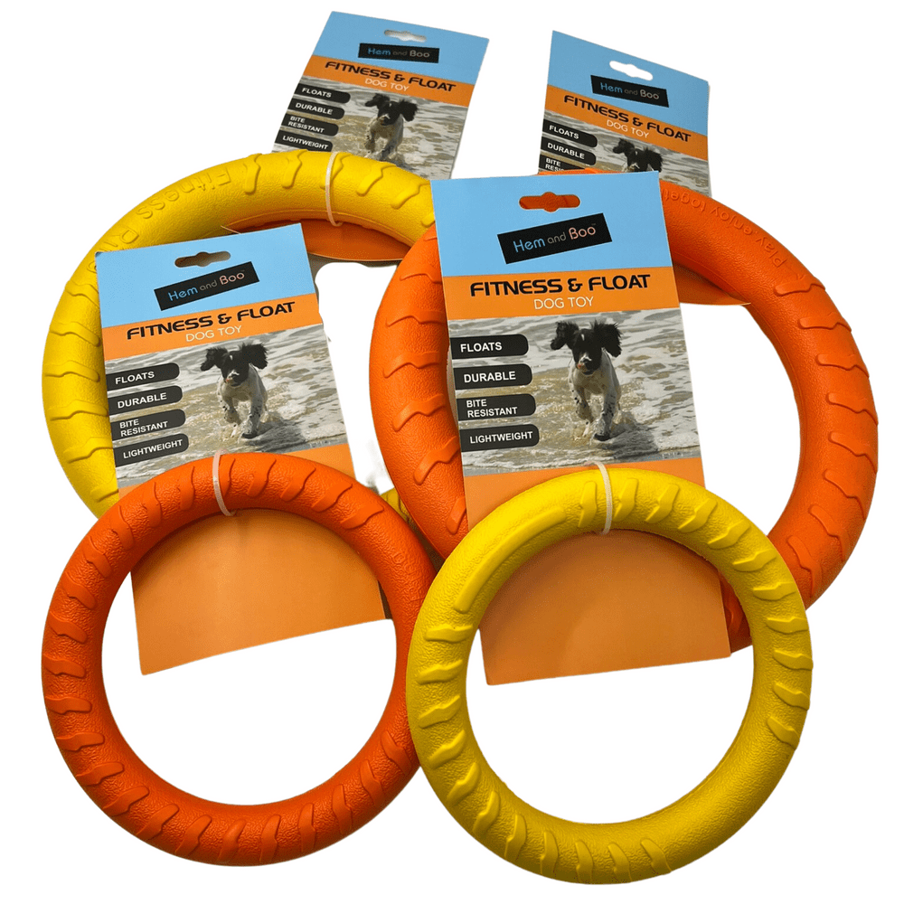 Hem and Boo Dog Fit Floating RING Lightweight retrieve fetch Float - 2 ...