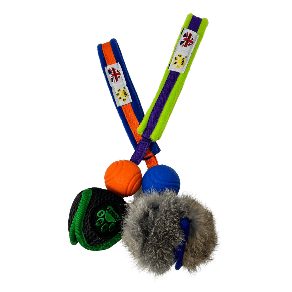 Paws Made MINI Power Paws Pocket - Petal Ball Throw Dog Toy Tugger