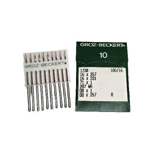 10 Groz Beckert Industrial Sewing Machine Needles 100 16 1738 16x257 R DB1 DB257