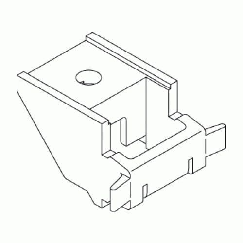 2 Silent Gliss 3603 Curtain Track Top Fix Brackets White Rail Supports