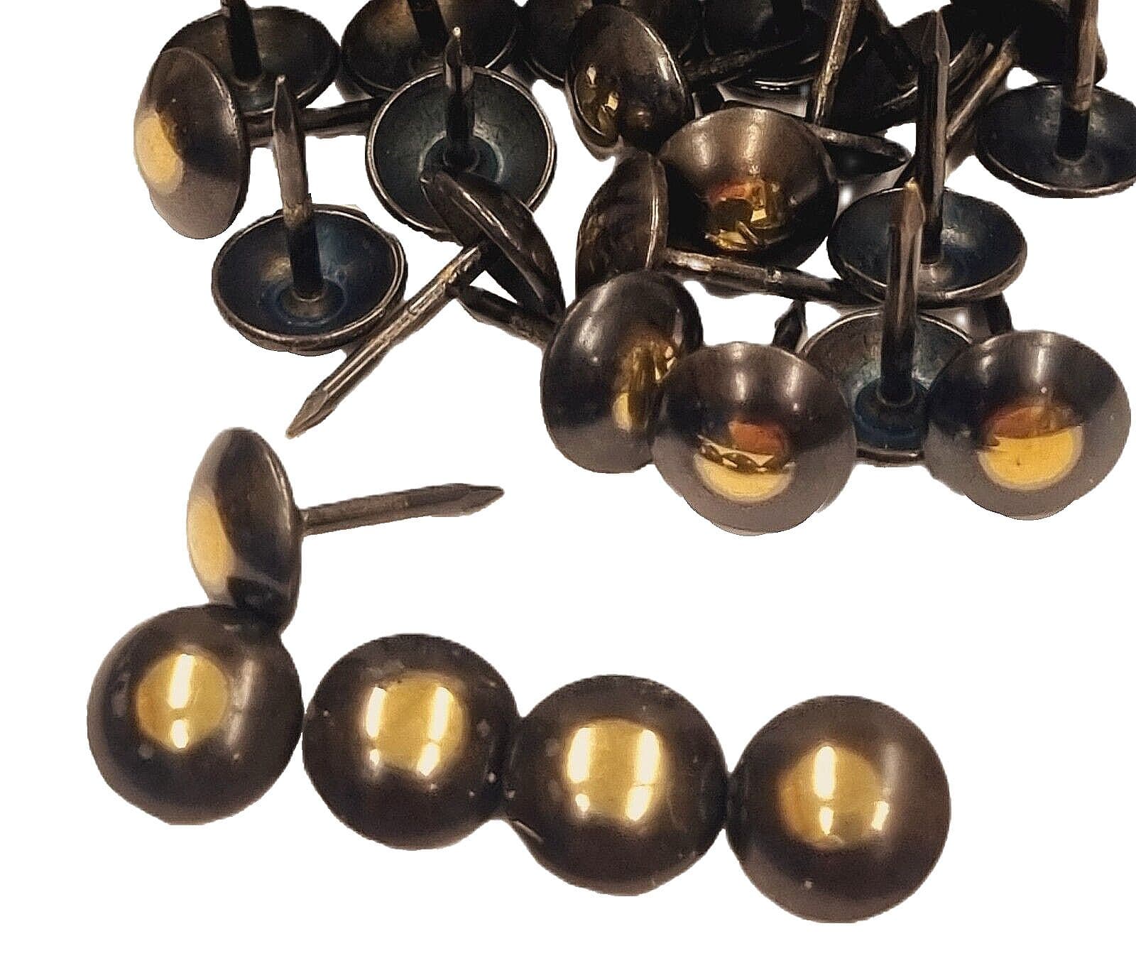 25 Upholstery Nails 9 5mm Diameter Traditional Old Pub Worn Antique ...