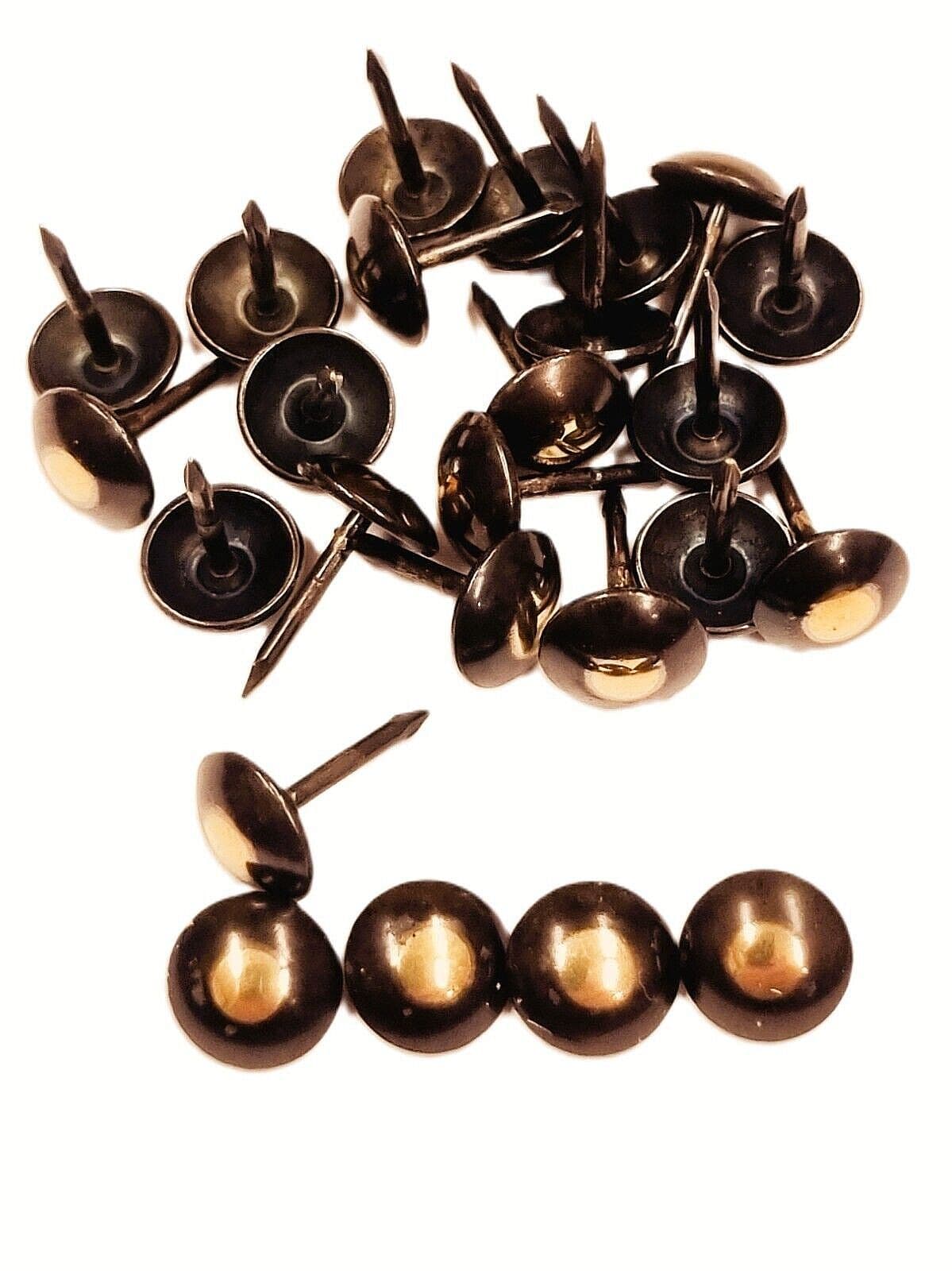 25 Upholstery Nails 9 5mm Diameter Traditional Old Pub Worn Antique ...