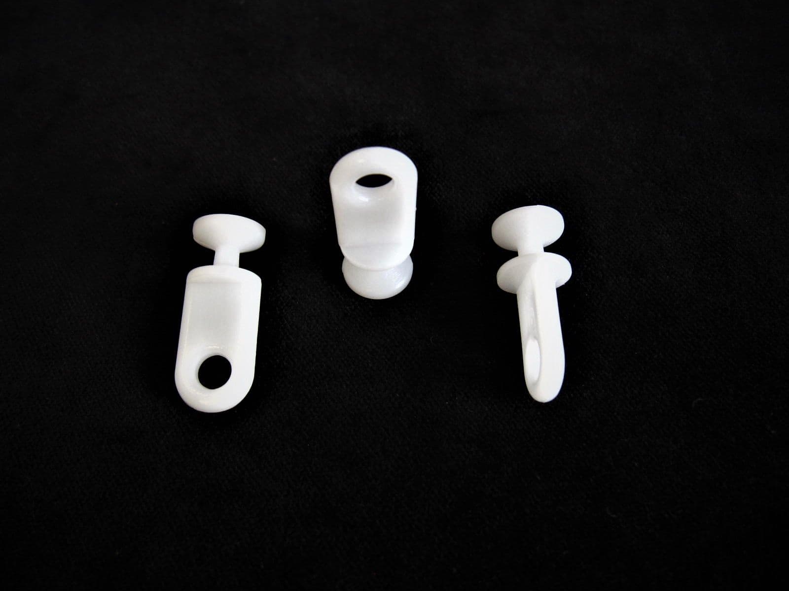 30 Long Swivel Curtain Track Gliders - White Nylon Rail Runners Glide ...