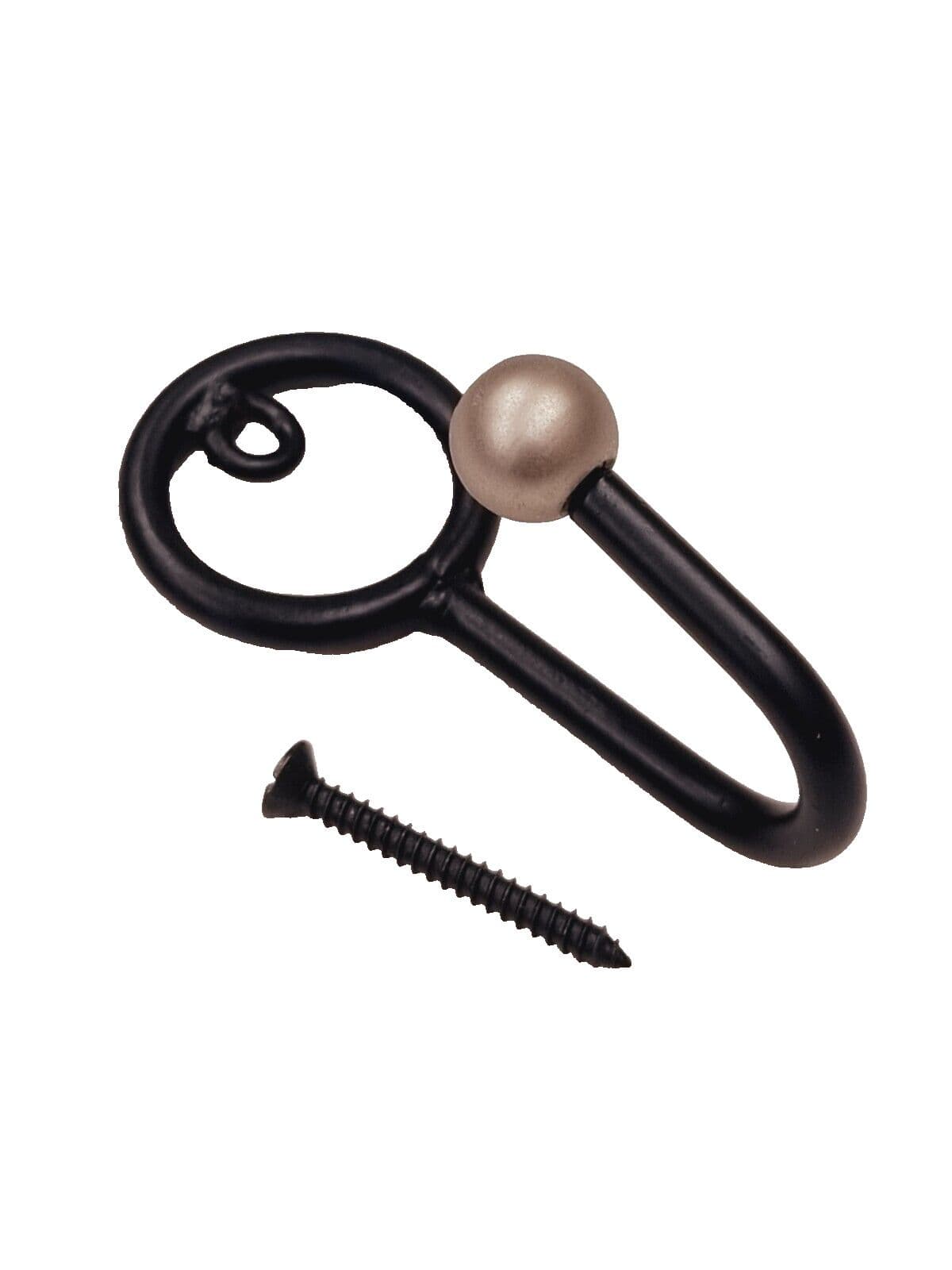 Box of 20 Black Wire Ball Hooks in Silver Bulk Job Lot Metal DIY ...