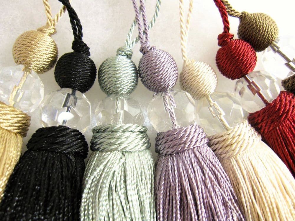 Henley key tassel with clear acrylic crystal bead by Jones Interiors ...