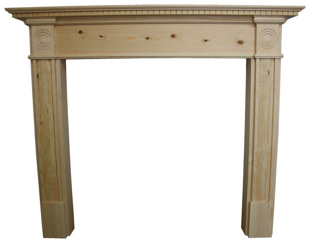 Roundel Wooden Fire Surround