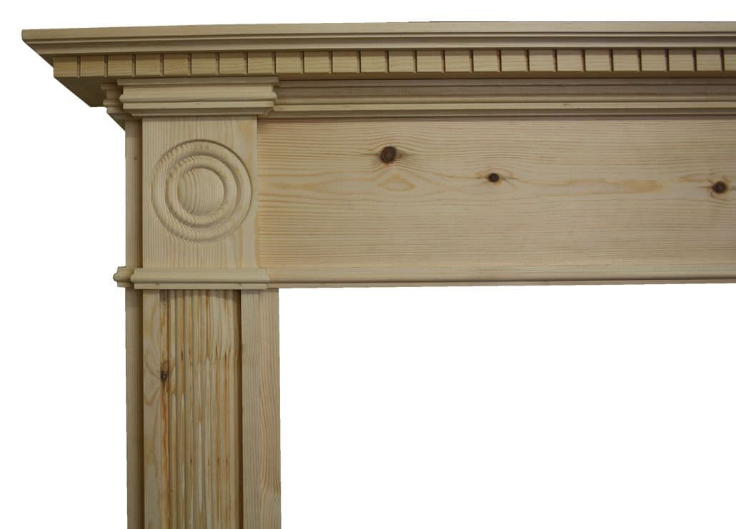 Roundel Wooden Fire Surround