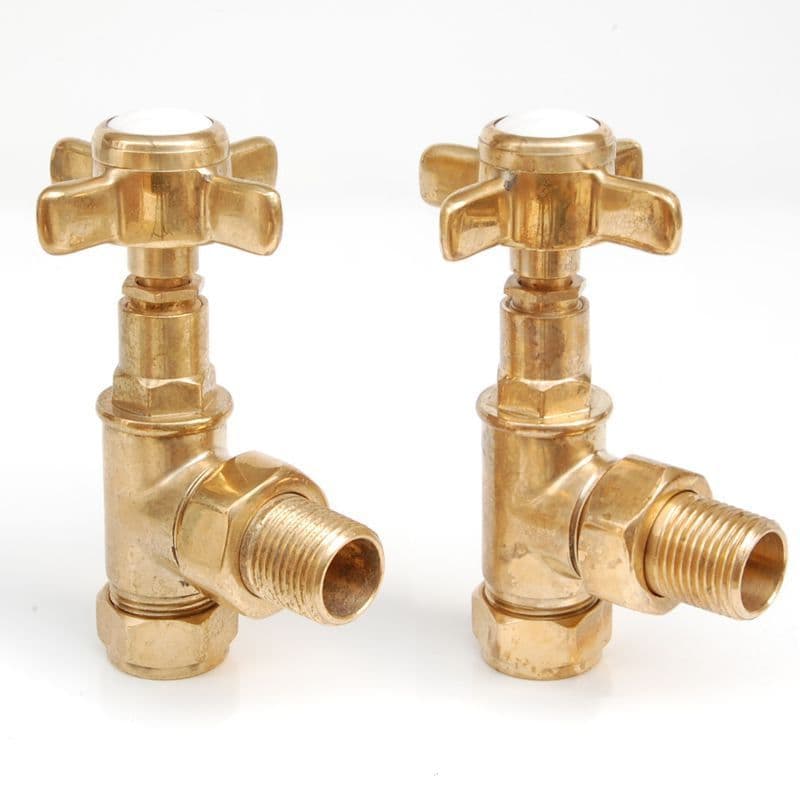 Unlacquered Brass Westminster Angled Crosshead Valve