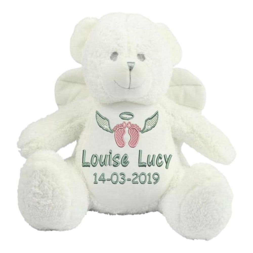 Personalised Angel Memory Bear - Sympathy Bear - Bereavement Bear