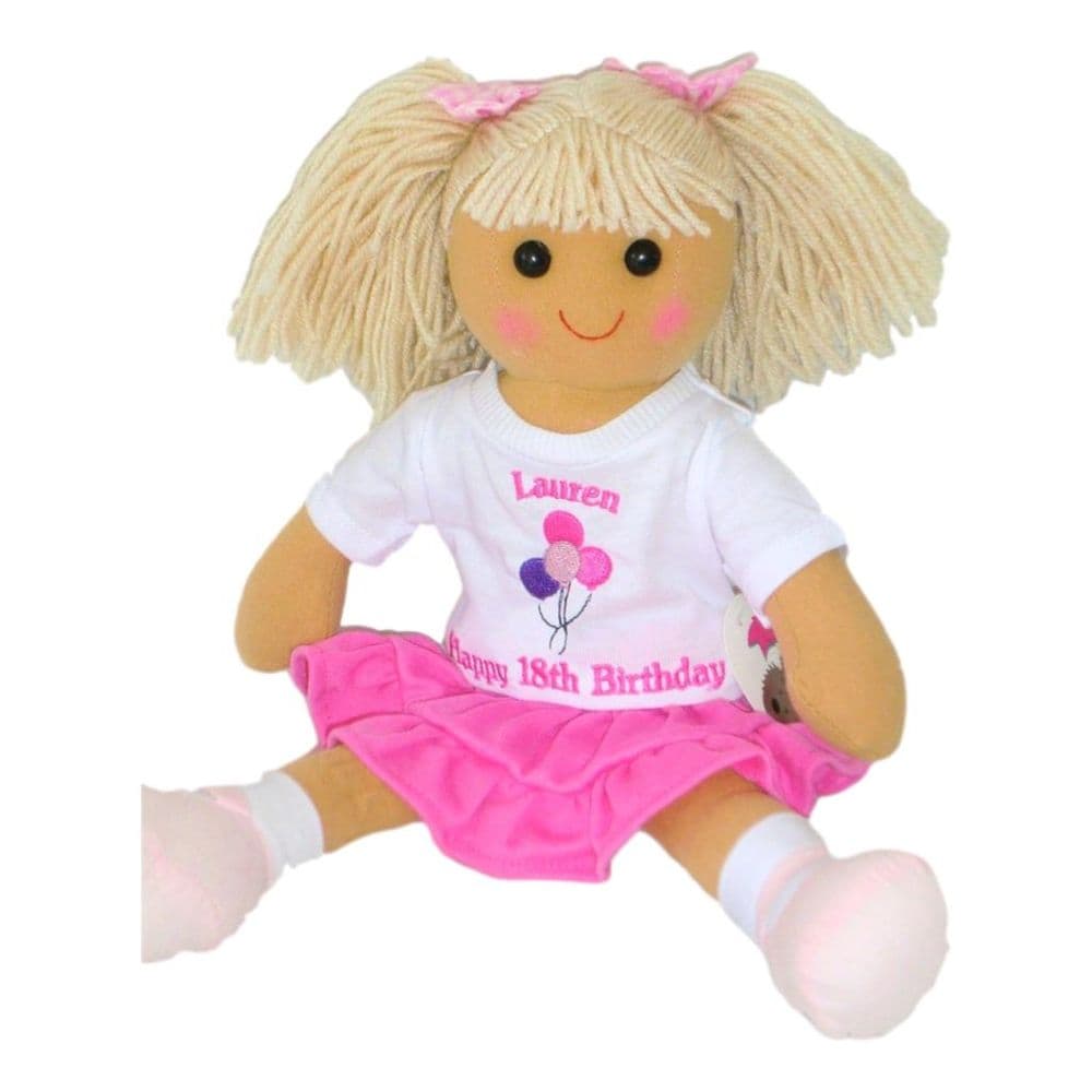 Personalised Birthday Rag Doll - Birthday Doll - Personalised Dolls