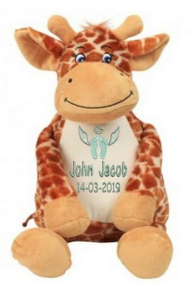 Personalised Giraffe Memory Bear - Sympathy Bear - Bereavement Bear