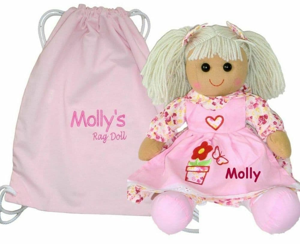 Personalised Rag Doll - Soft Doll - New Baby Doll - Christening Doll ...