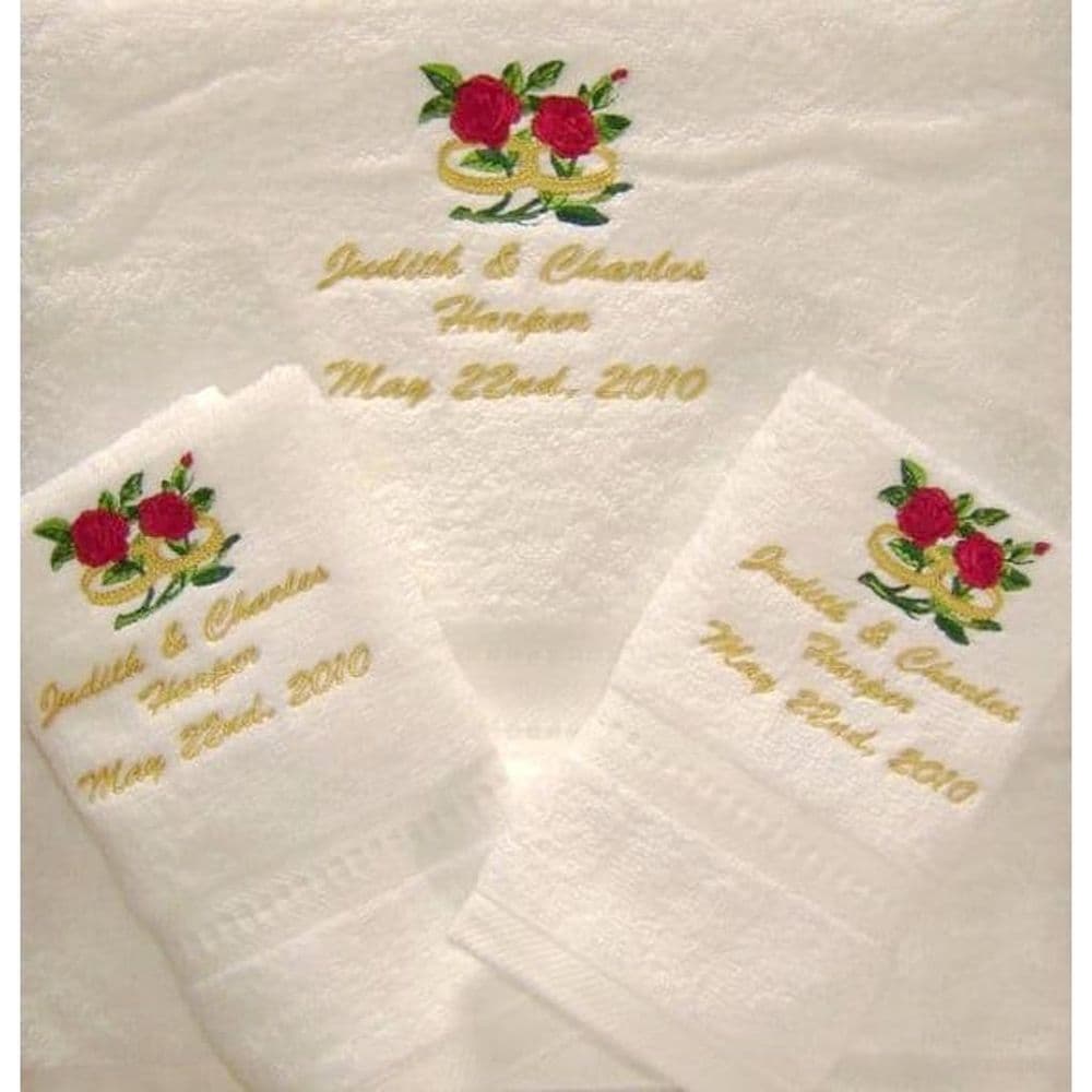 Personalised Wedding Towel Set