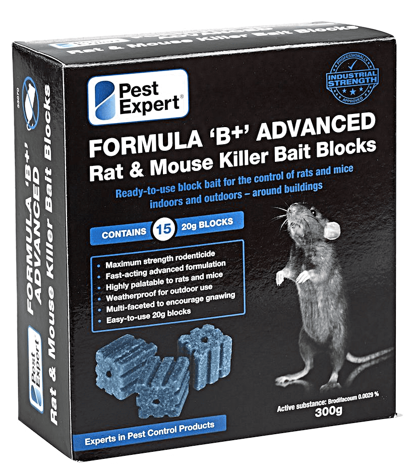 Pest Expert Formula B Mouse Poison Bait Blocks 300g 15 blocks