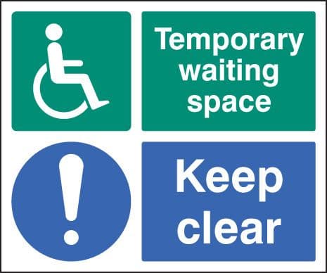 11228H Temporary waiting space keep clear Rigid Plastic 300x250mm ...