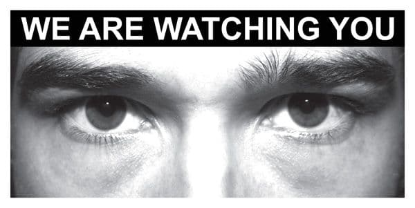 11752J Eye photo sign We are watching you For use with P J N sizes ...