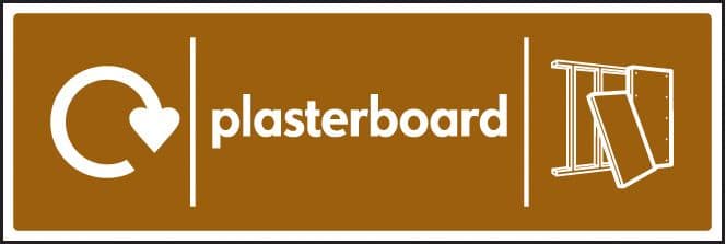 16659M WRAP Recycling Sign - Plasterboard Rigid Plastic 600x200mm ...