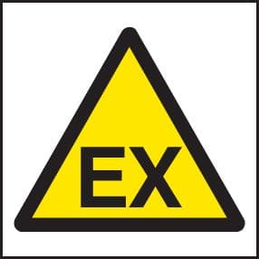 24481F EX symbol Self Adhesive Vinyl 200x200mm Safety Sign