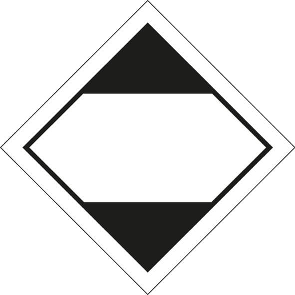 24557F LQ diamond ADR 2011 Self Adhesive Vinyl 200x200mm Safety Sign