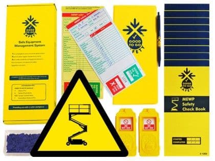51324 Good to go safety MEWP daily kit 250x125x80mm Safety Sign