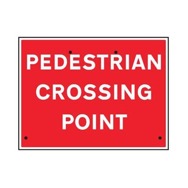 56471 Pedestrian crossing point 600x450mm Re-Flex Sign 3mm reflective ...