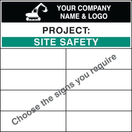 58047 Personalised bespoke site safety board 1200x1200mm 1200x1200mm ...