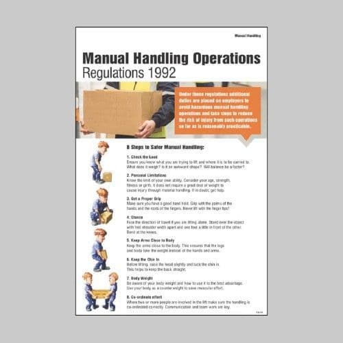 58114 Manual handling operations regulations 1992 poster 400x600mm ...