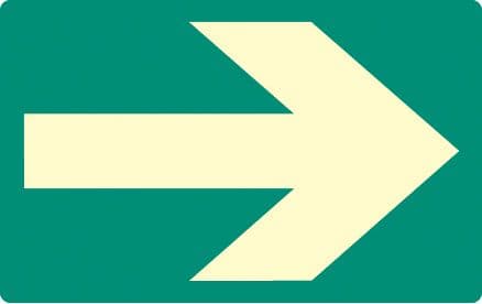 58665 Way finding floor marker 175x110mm photoluminescent 175x110mm ...