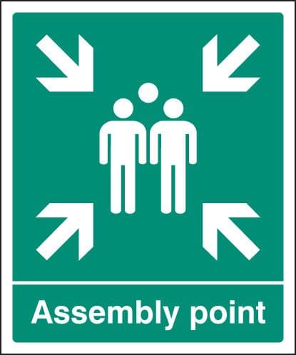 62055H Assembly point EEC Aluminium 300x250mm Safety Sign