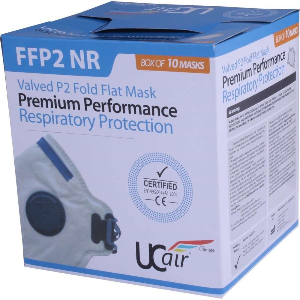 UCAir Fold-Flat Valved Face Masks