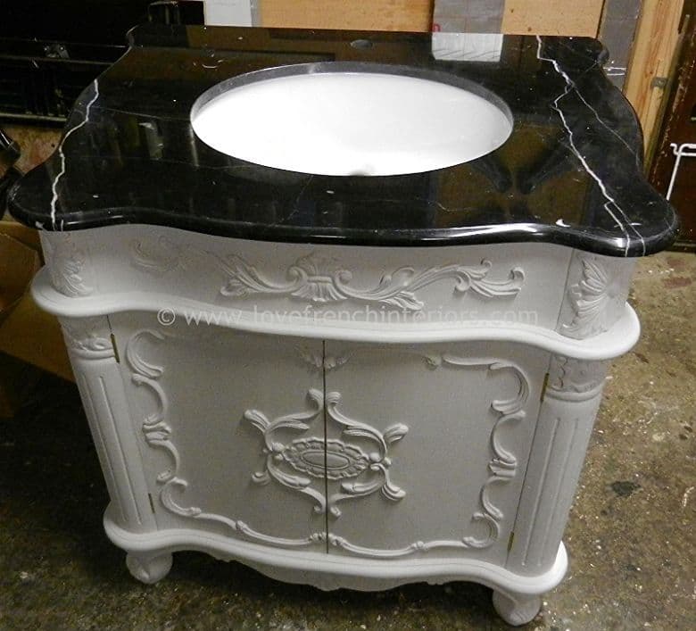 A Bespoke Sink Vanity Unit with Solid Marble Top