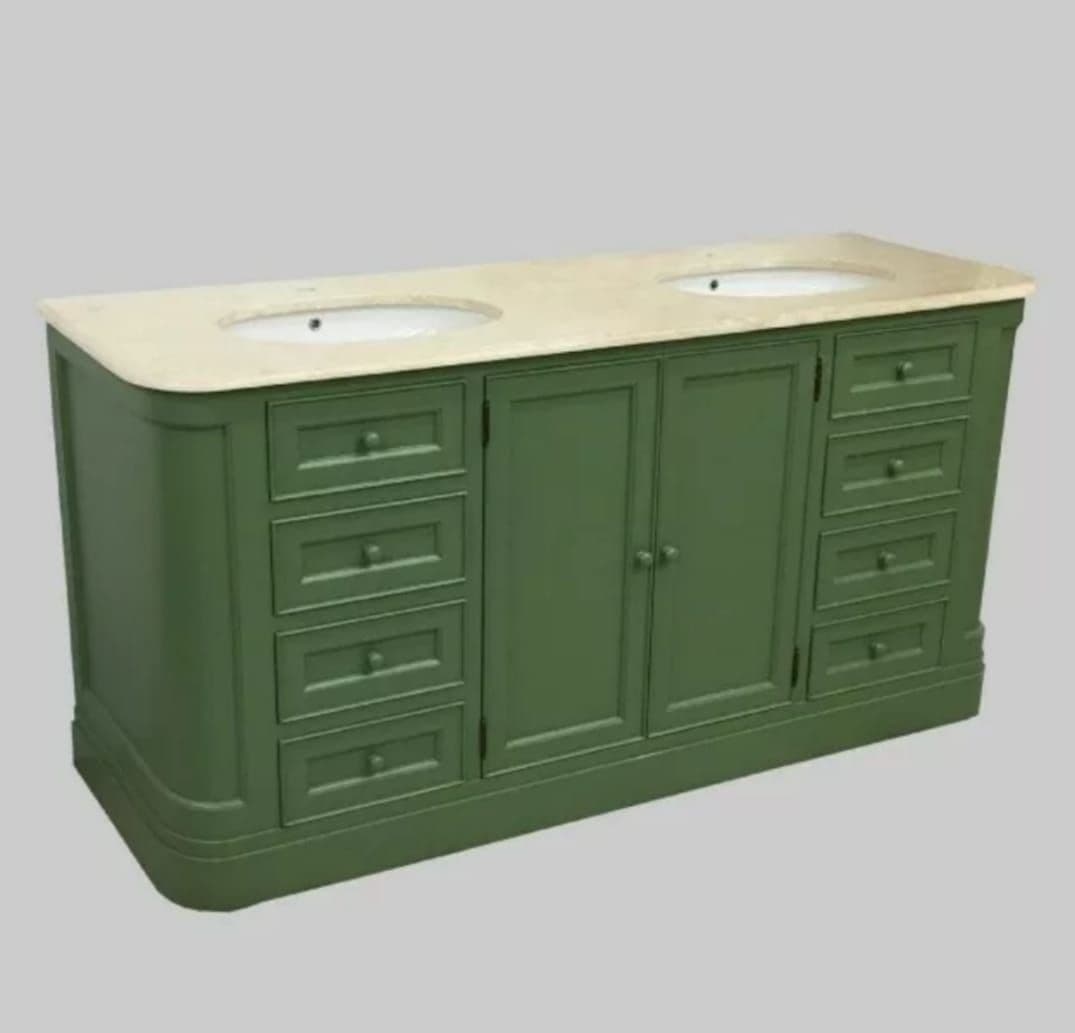 Bespoke Large Double Vanity Unit with 8 Drawers