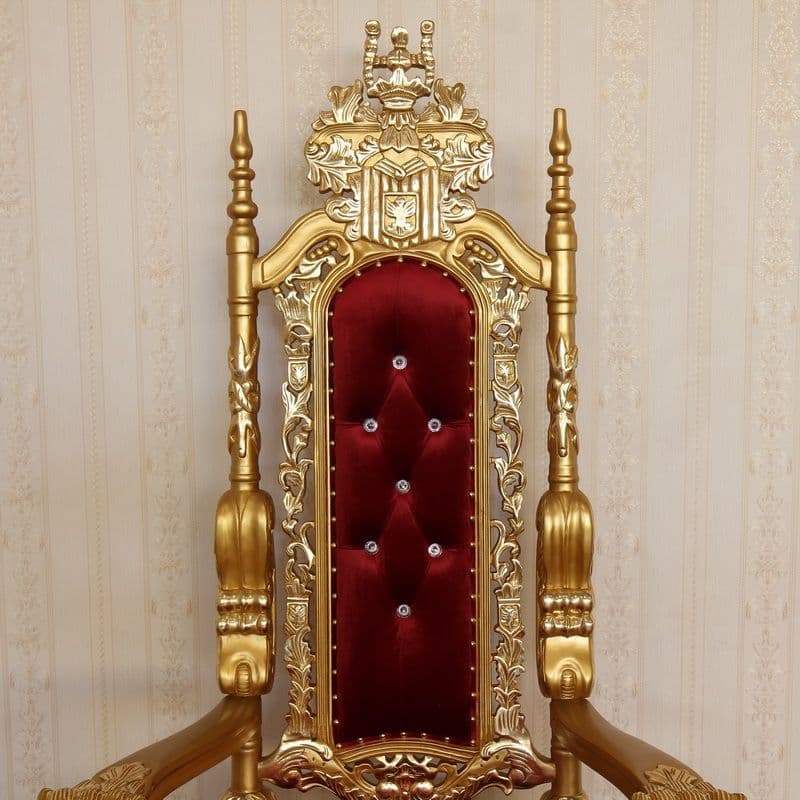 King Lion Throne Chair in Gold